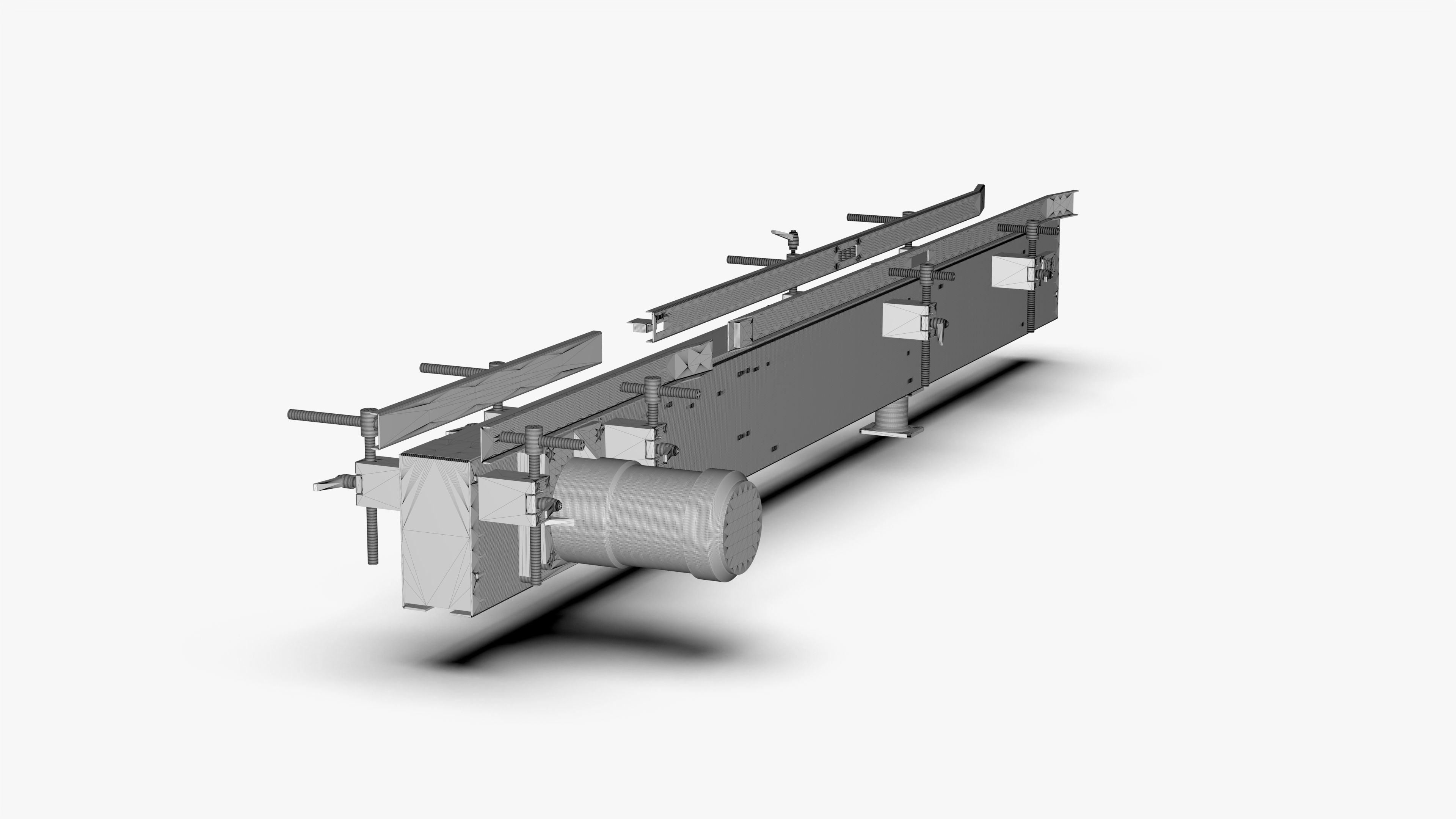 Plate Chain Conveyor Belt free 3D model | CGTrader