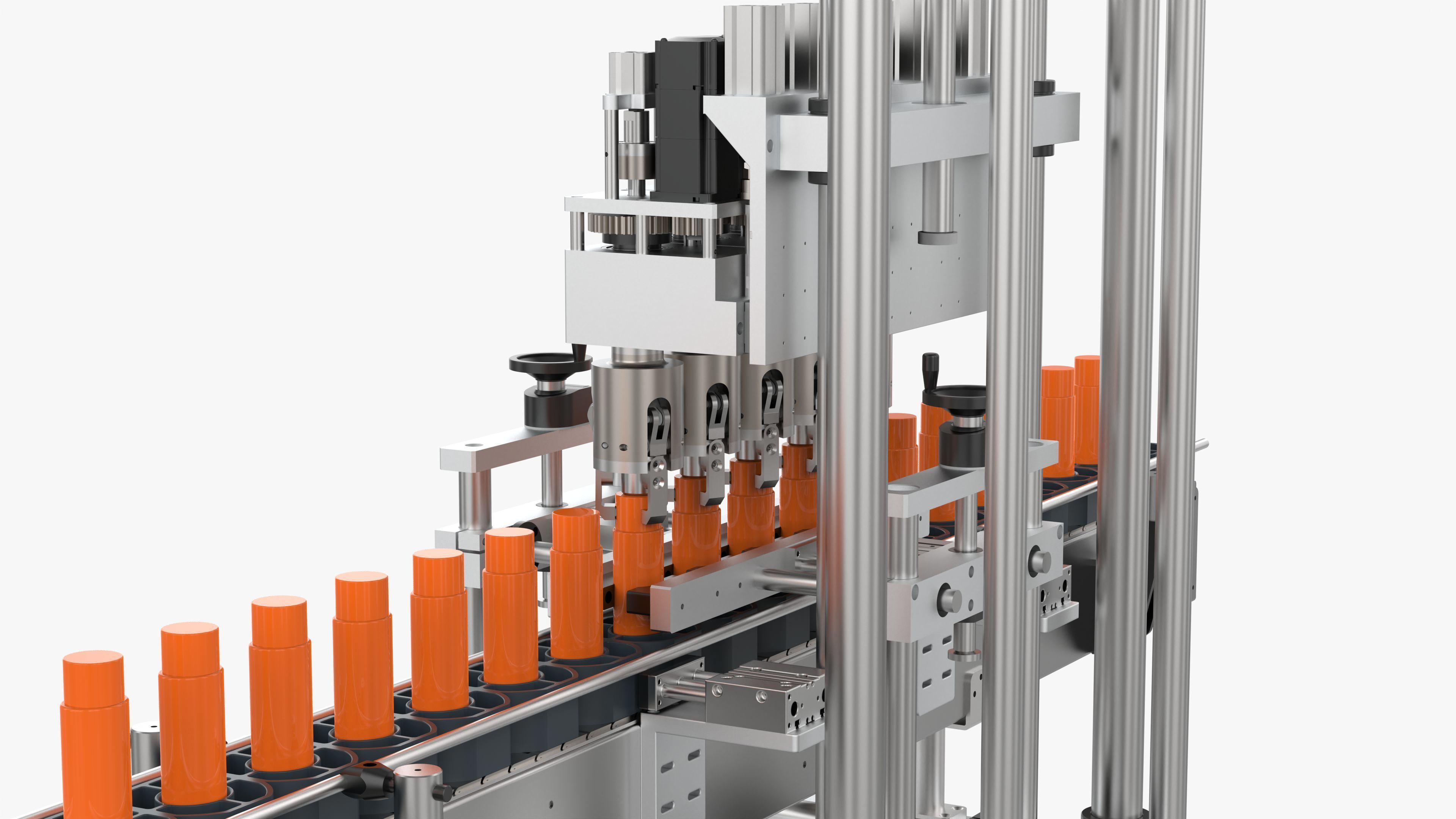 Automatic Plastic Bottle Pressing and Capping Machine 3D model | CGTrader