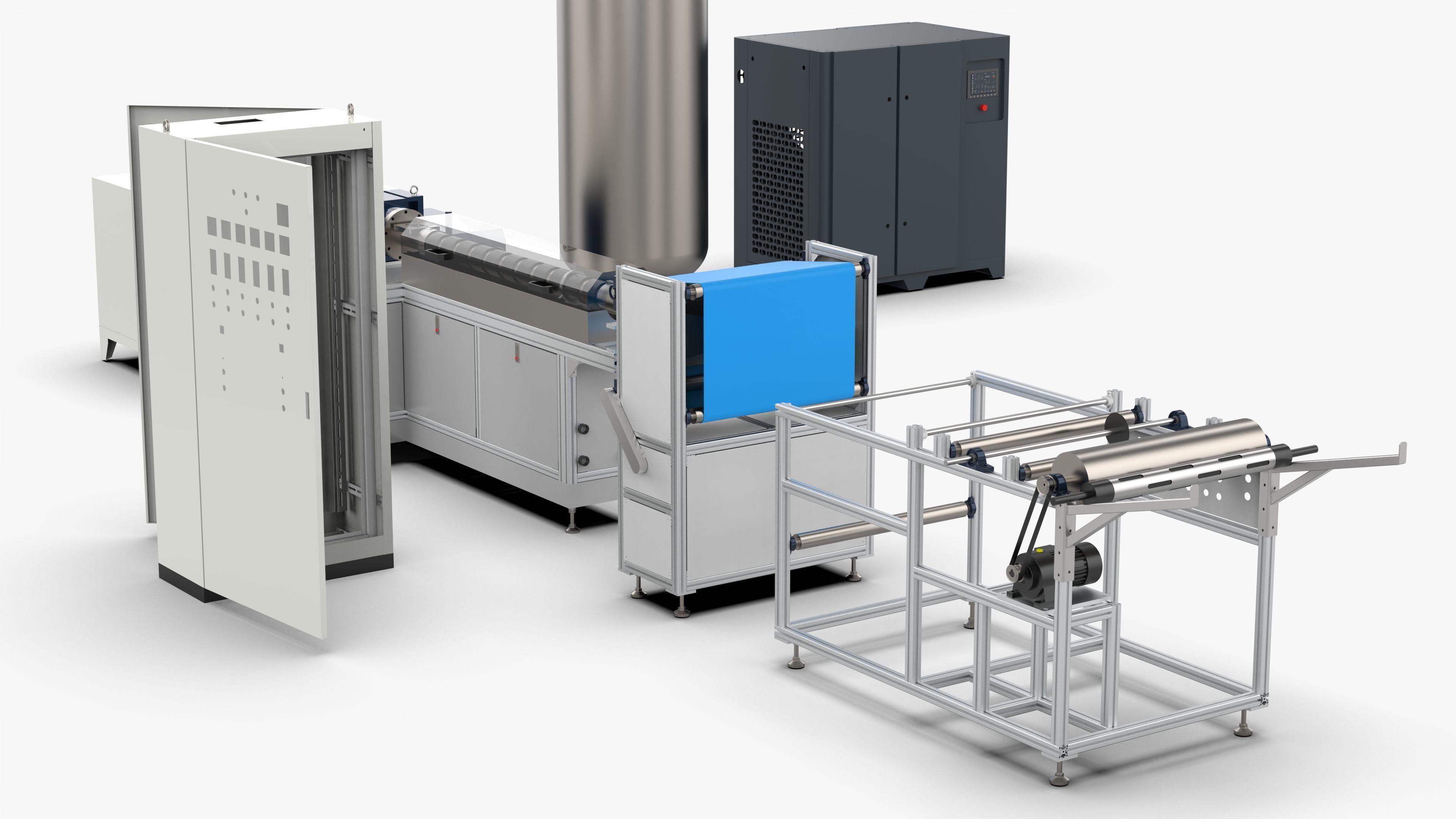 Meltblown Cloth Production Equipment 3D model | CGTrader