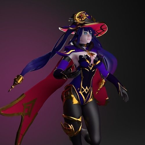 Mona Genshin Impact 3D model | CGTrader