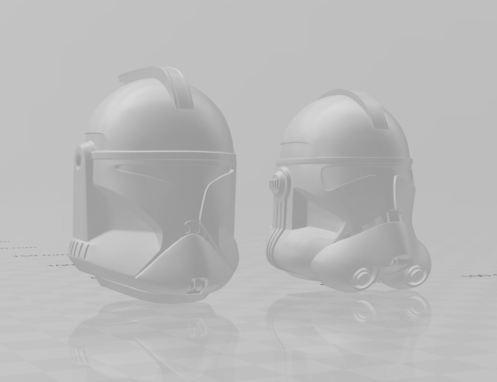 Star Wars Clone Trooper phase1 phase2 12 scale solid helmet 3D model 3D ...
