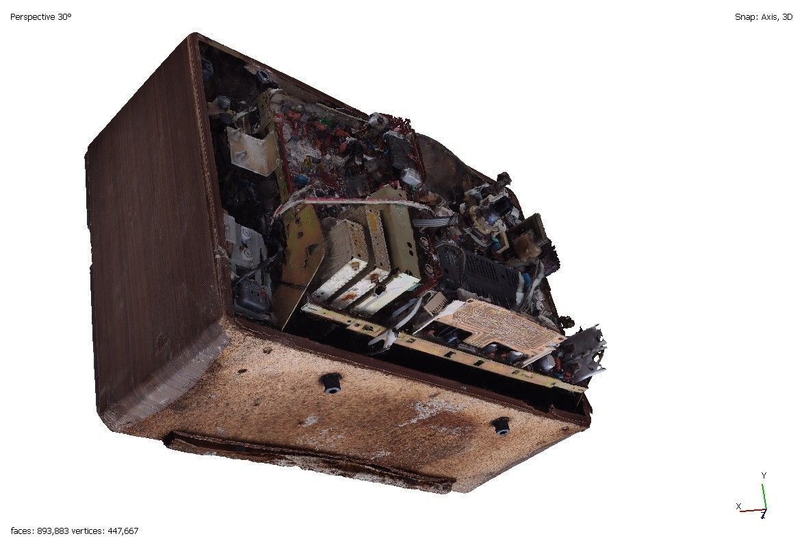 Broken Soviet TV 3D model | CGTrader