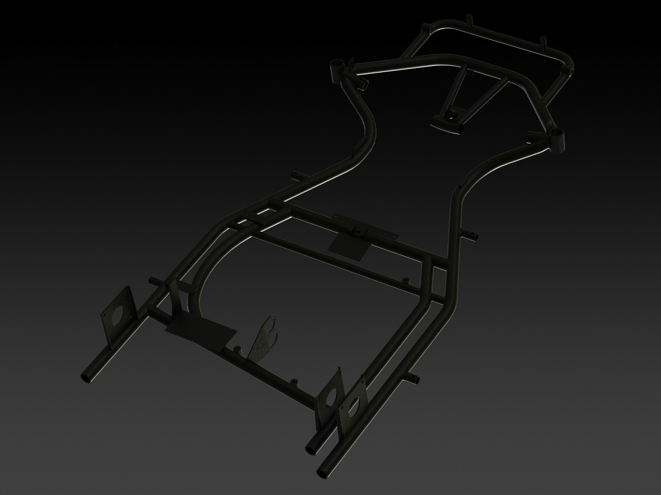 Chassis Frame Design of Go-Kart Vehicle 3D model rigged | CGTrader