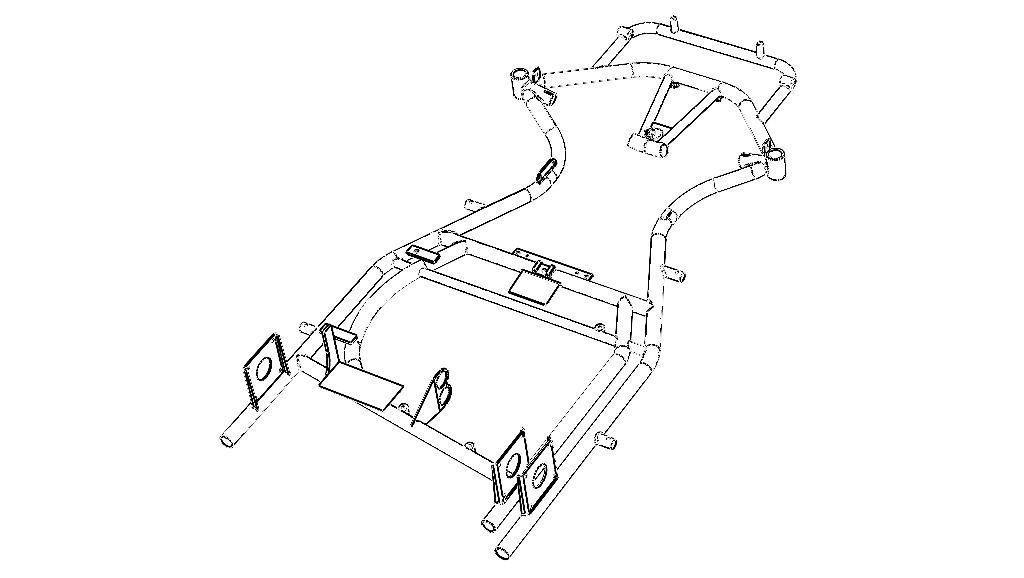 Chassis Frame Design of Go-Kart Vehicle 3D model rigged | CGTrader