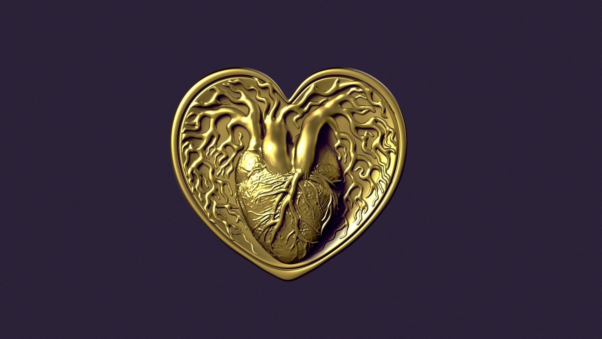 HEART MEDALLION 3D model 3D printable | CGTrader
