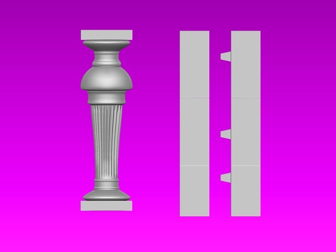 Molde Balaustre - Baluster Mold - Full model 3D model 3D printable ...
