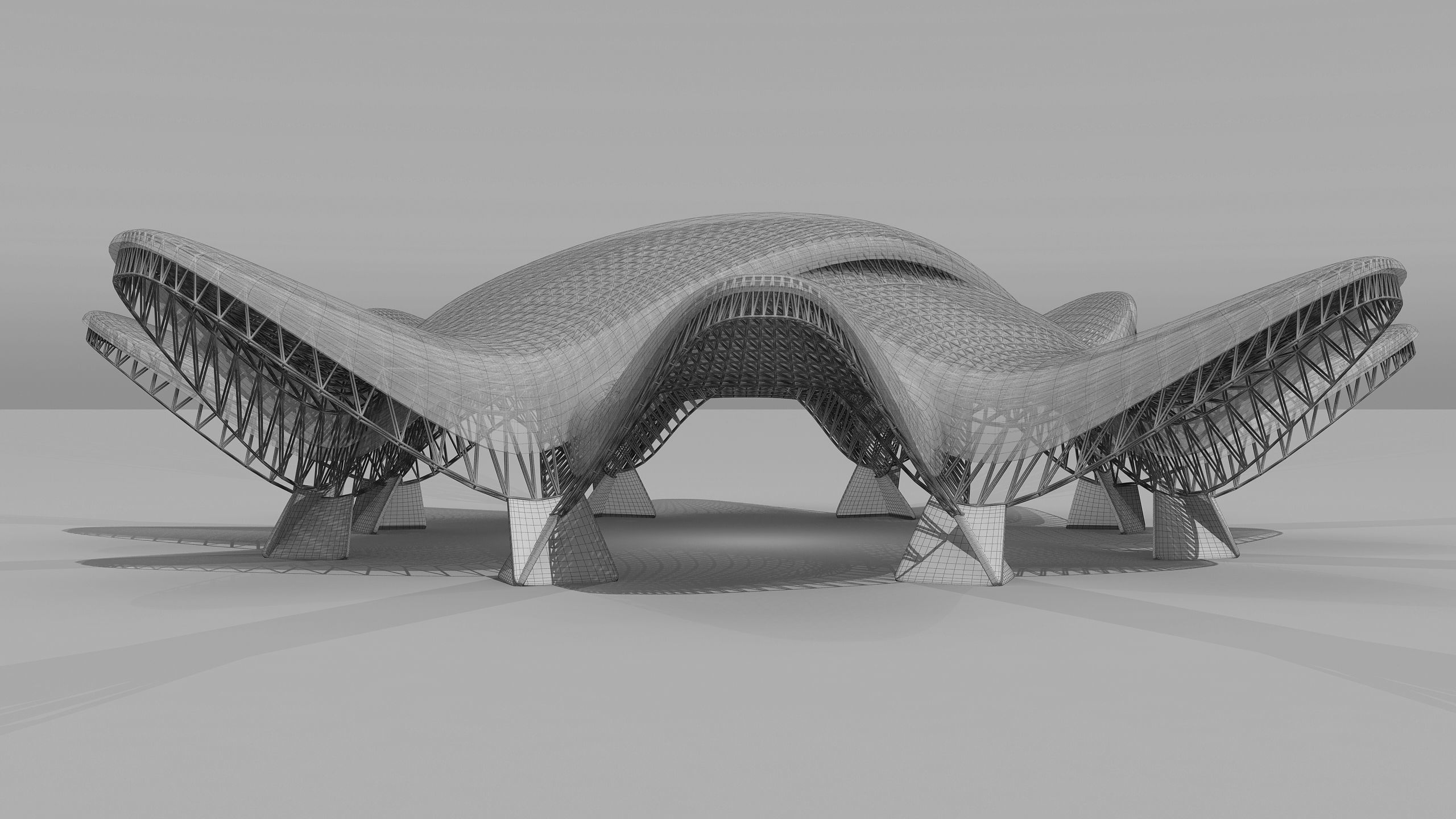 0163 - Parametric Shade Structure 3D model | CGTrader