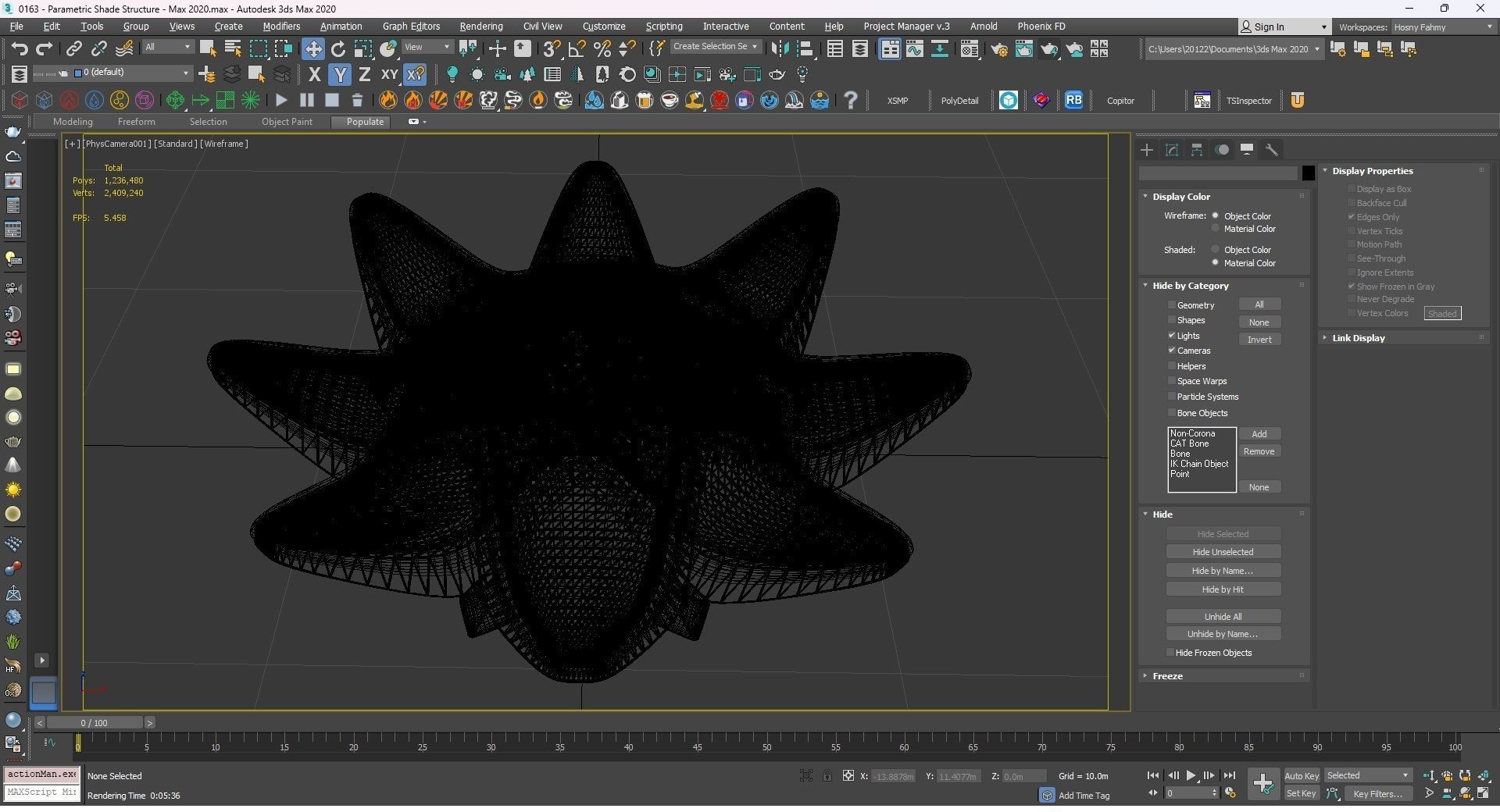 0163 - Parametric Shade Structure 3D model | CGTrader