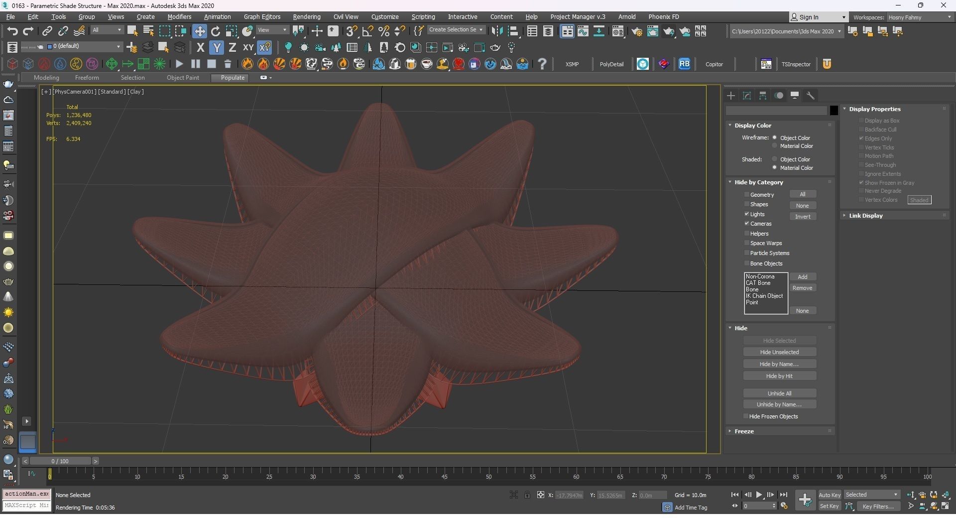 0163 - Parametric Shade Structure 3D model | CGTrader