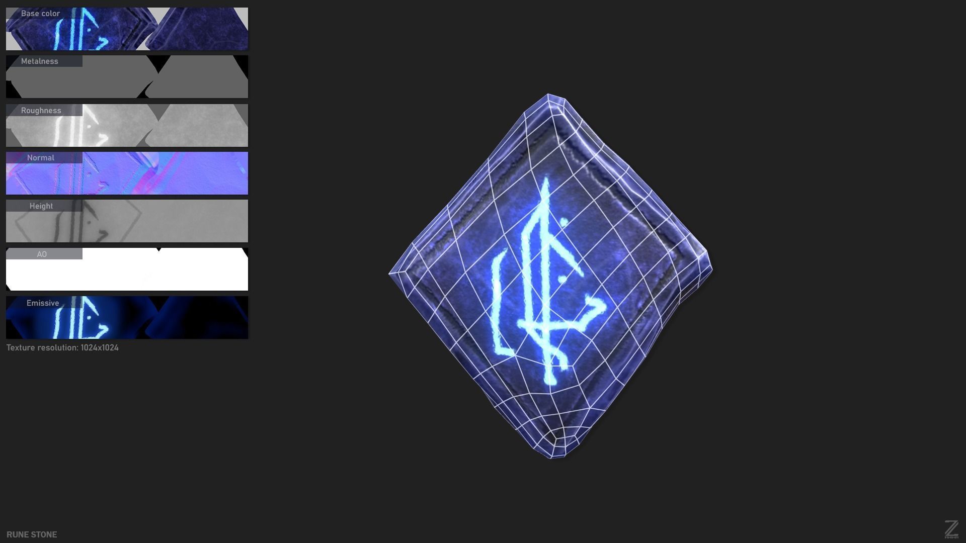 3D model Rune stone VR / AR / low-poly | CGTrader