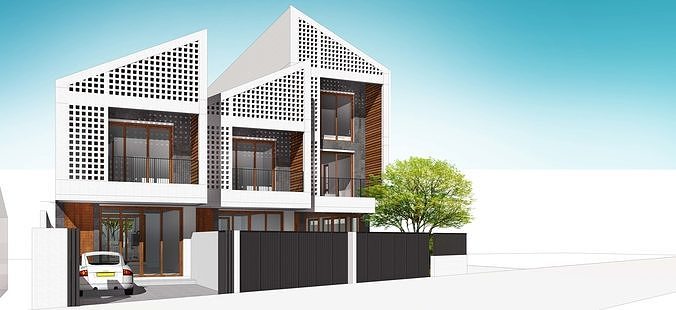 TOWNHOUSE SKP ver2020 3D model | CGTrader