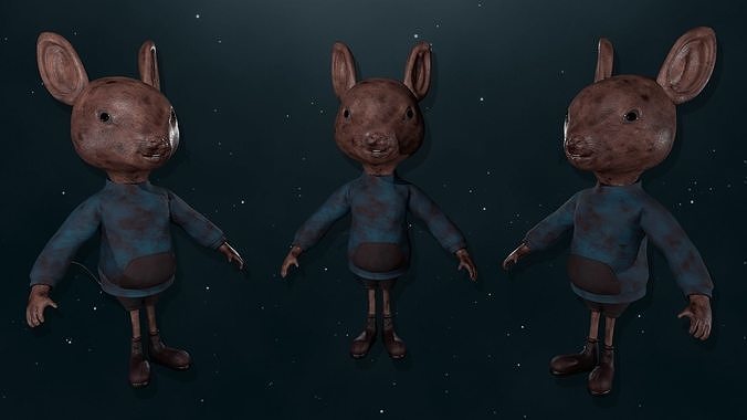 Scruffy Mouse free VR / AR / low-poly 3D model | CGTrader