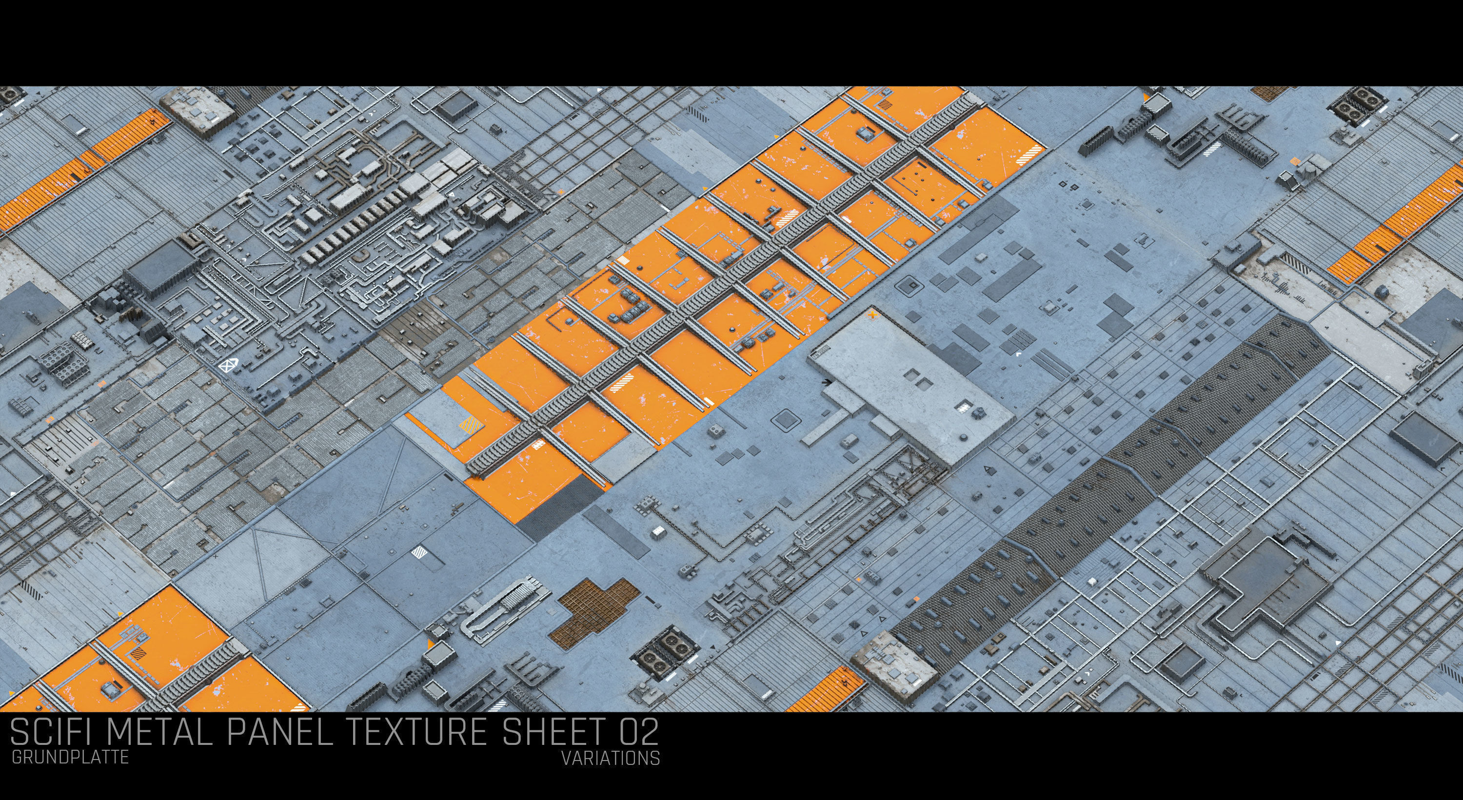 Scifi Wall Panel Texture Set G Texture Texture | CGTrader