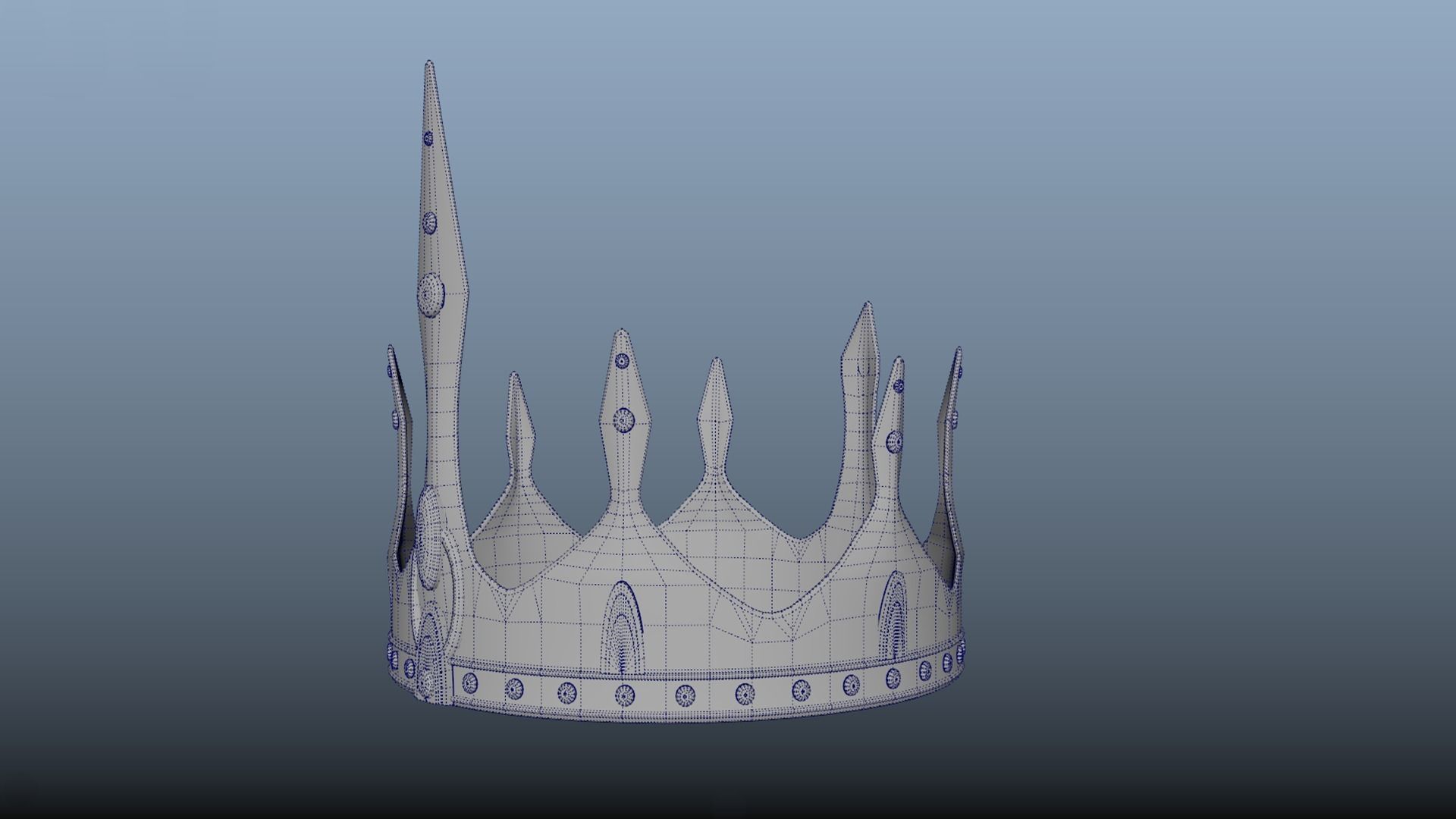 3D model Old Medieval Crown Low-poly PBR low-poly game ready VR / AR ...
