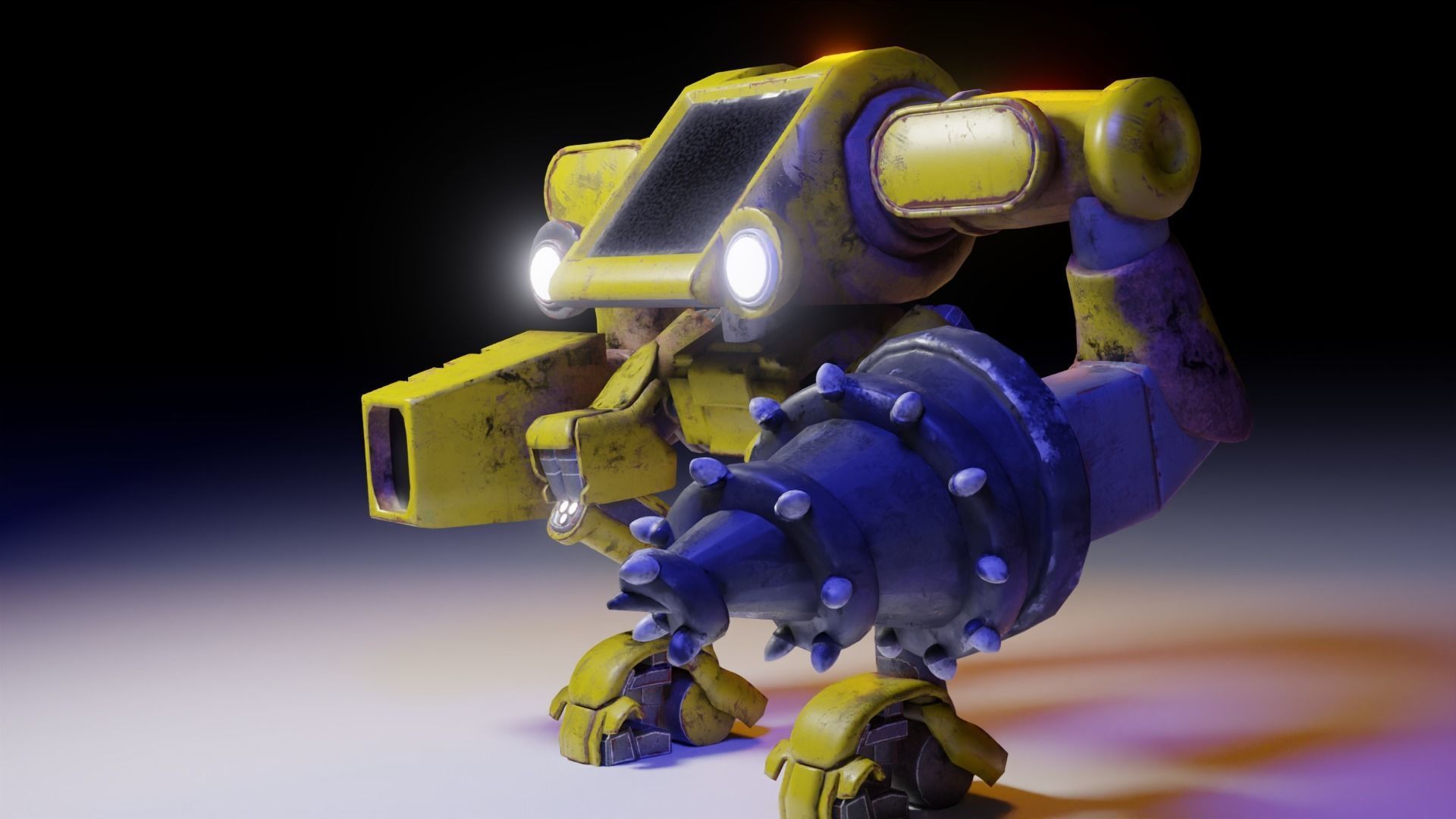 3D model Mining Mech Robot - Rigged and Animated with Unity Package VR ...