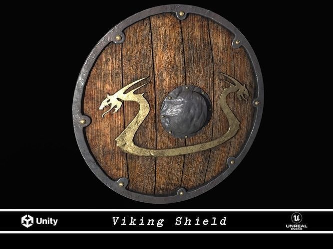 3D model Viking Shield - Wood and Metal VR / AR / low-poly | CGTrader