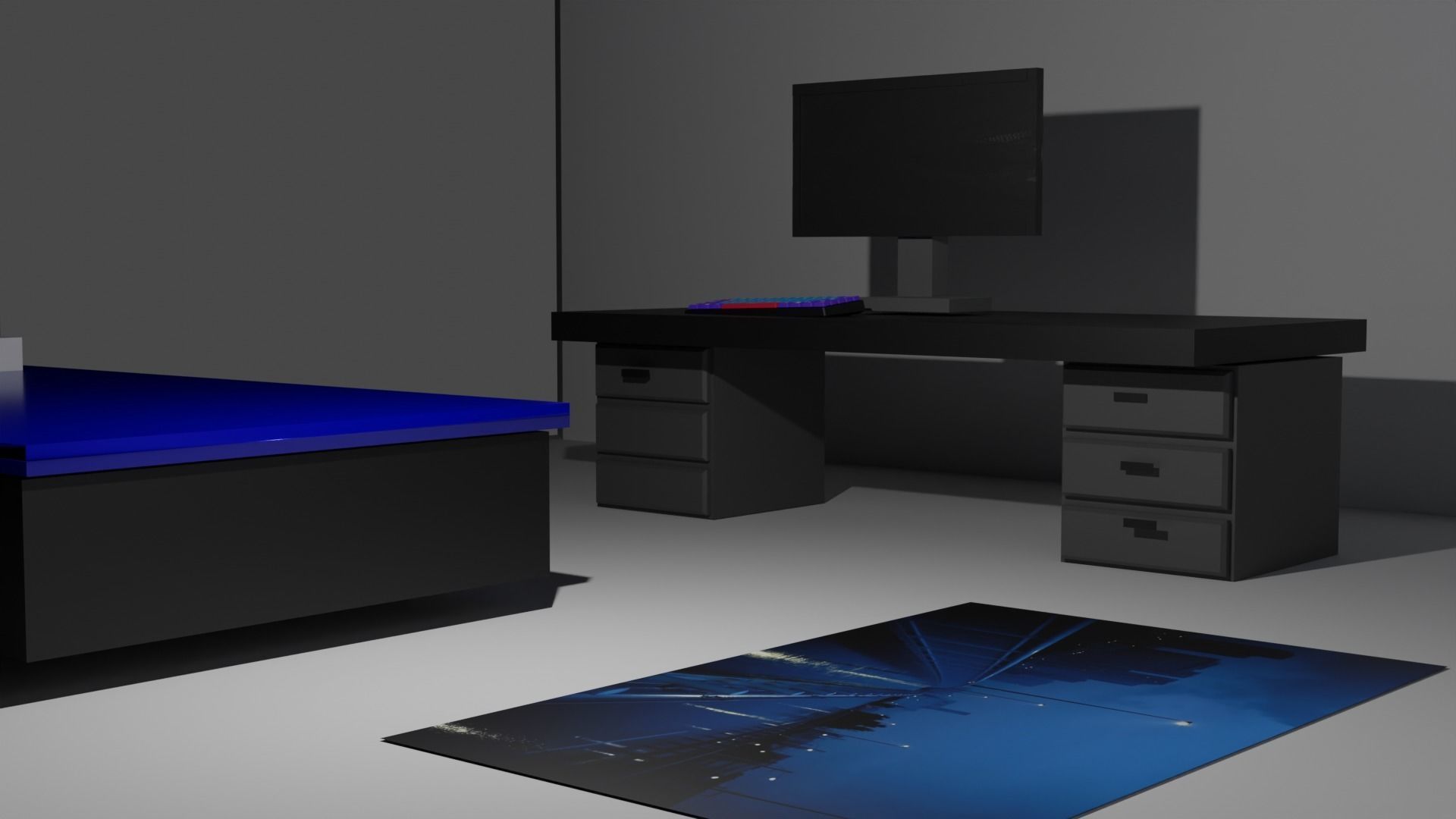 gaming room free 3D model | CGTrader