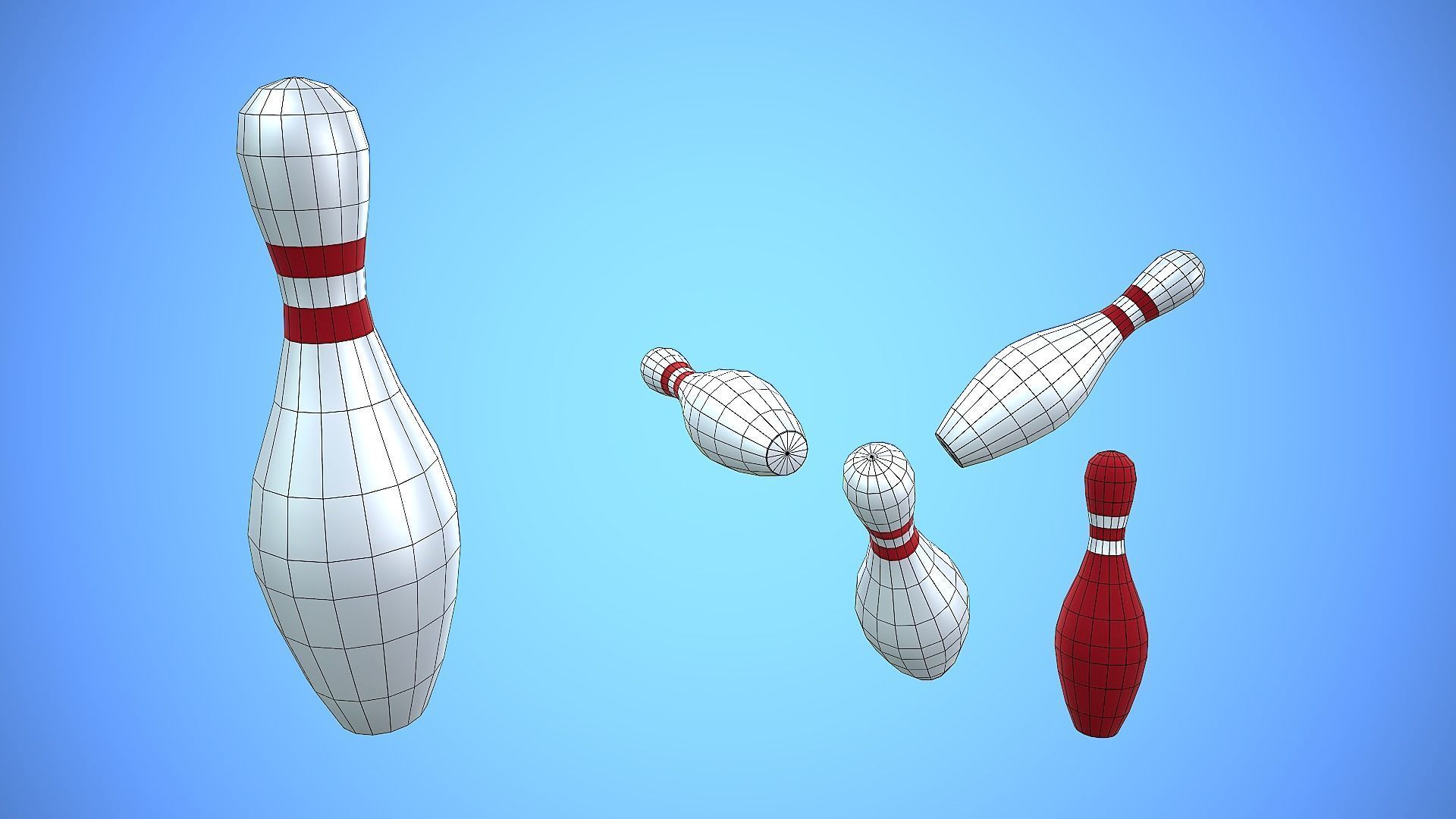 3D model BOWLING PIN CARTOON STYLIZED VR / AR / low-poly | CGTrader