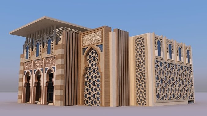0164 - Islamic Facade Building 3D model | CGTrader