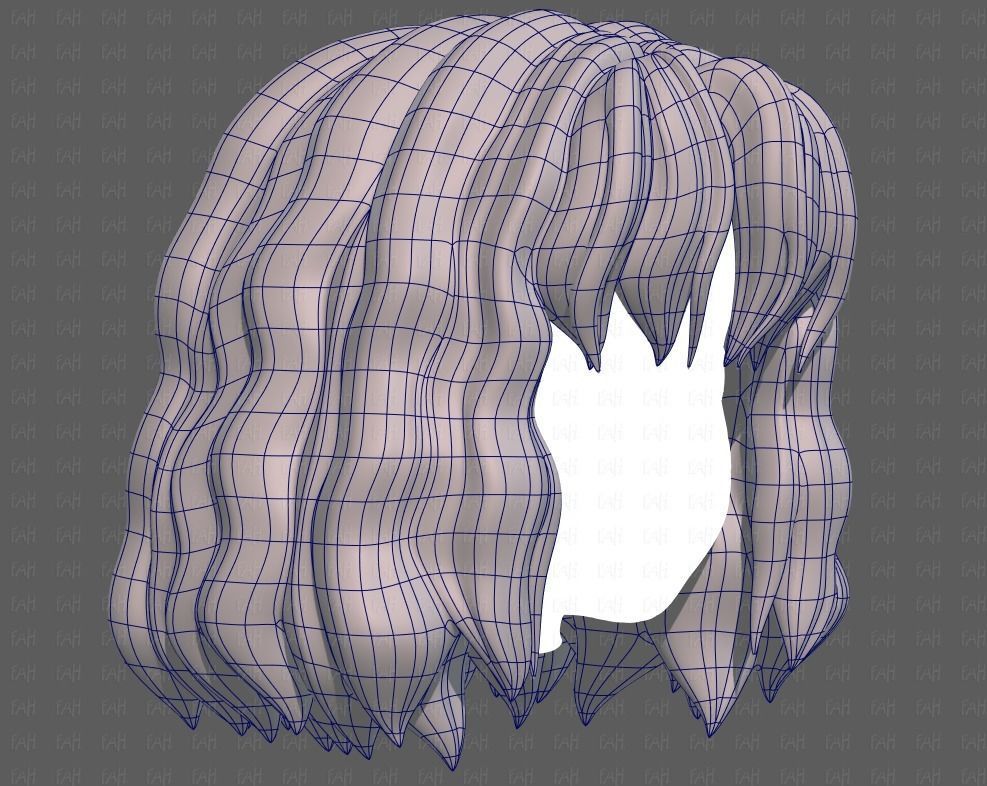 3D model Base Hair for girl V52 VR / AR / low-poly | CGTrader