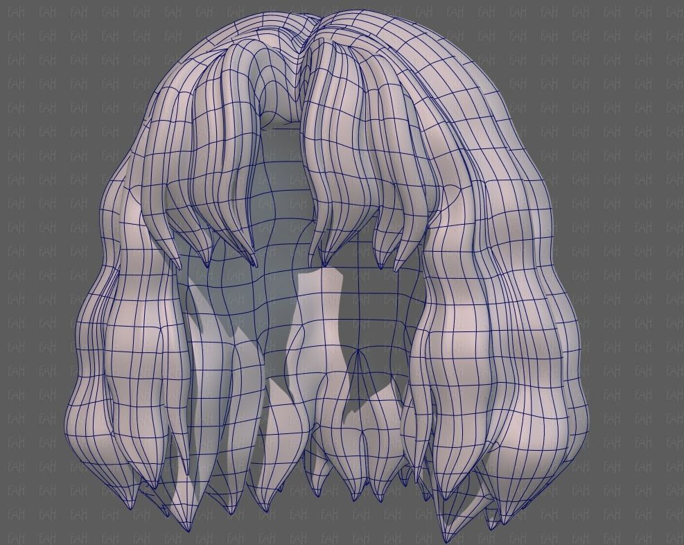3D model Base Hair for girl V52 VR / AR / low-poly | CGTrader