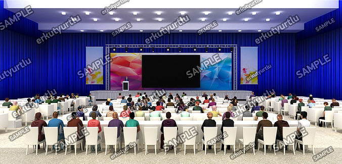 3D Virtual Stage Seat Plan 001 3D model | CGTrader
