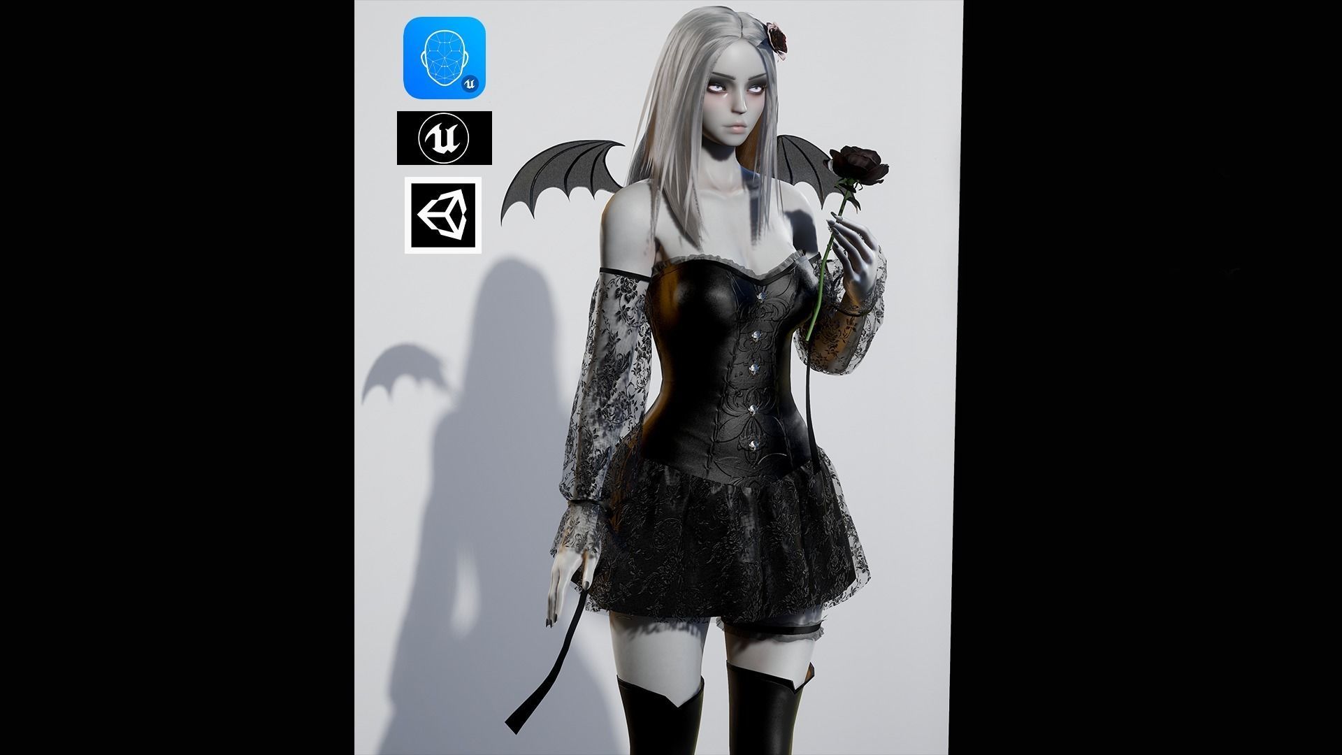 3D model Vampire Girl Elizabeth VR / AR / low-poly | CGTrader
