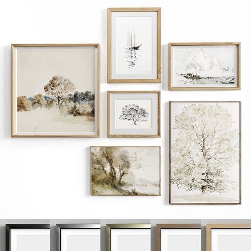 3D model Minimal Photo Frame Set-16 VR / AR / low-poly | CGTrader