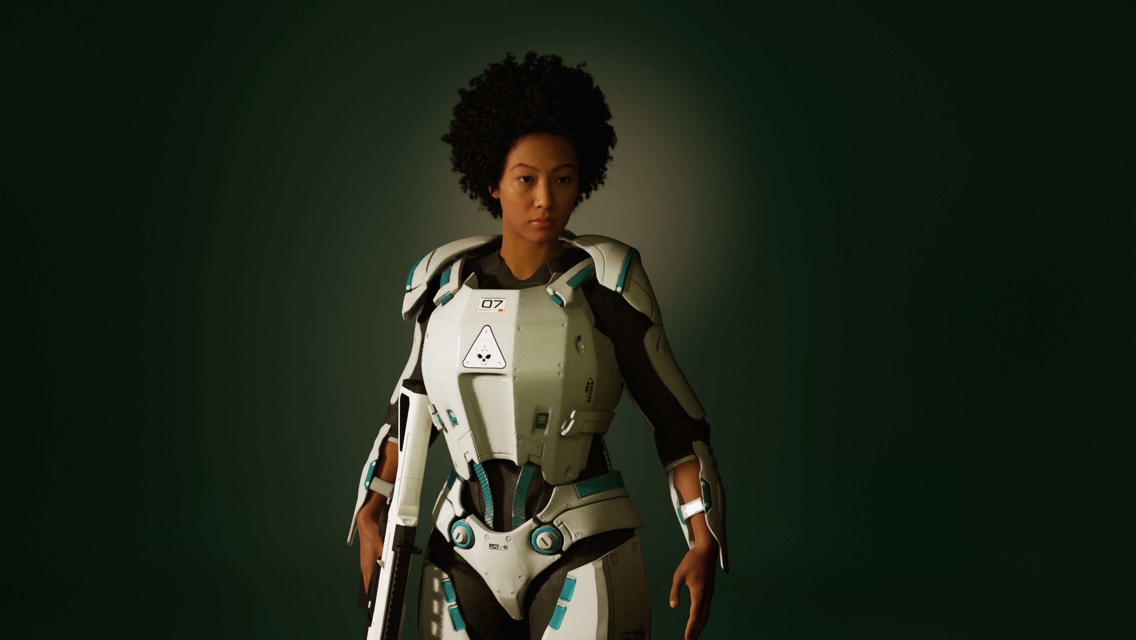 3D model Heavy Armor outfit for Metahuman TallMed Female body 3D model ...