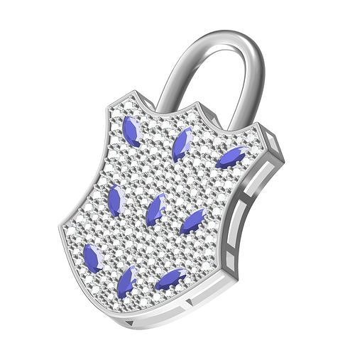 Diamond Lock Pendant 3D model 3D printable | CGTrader