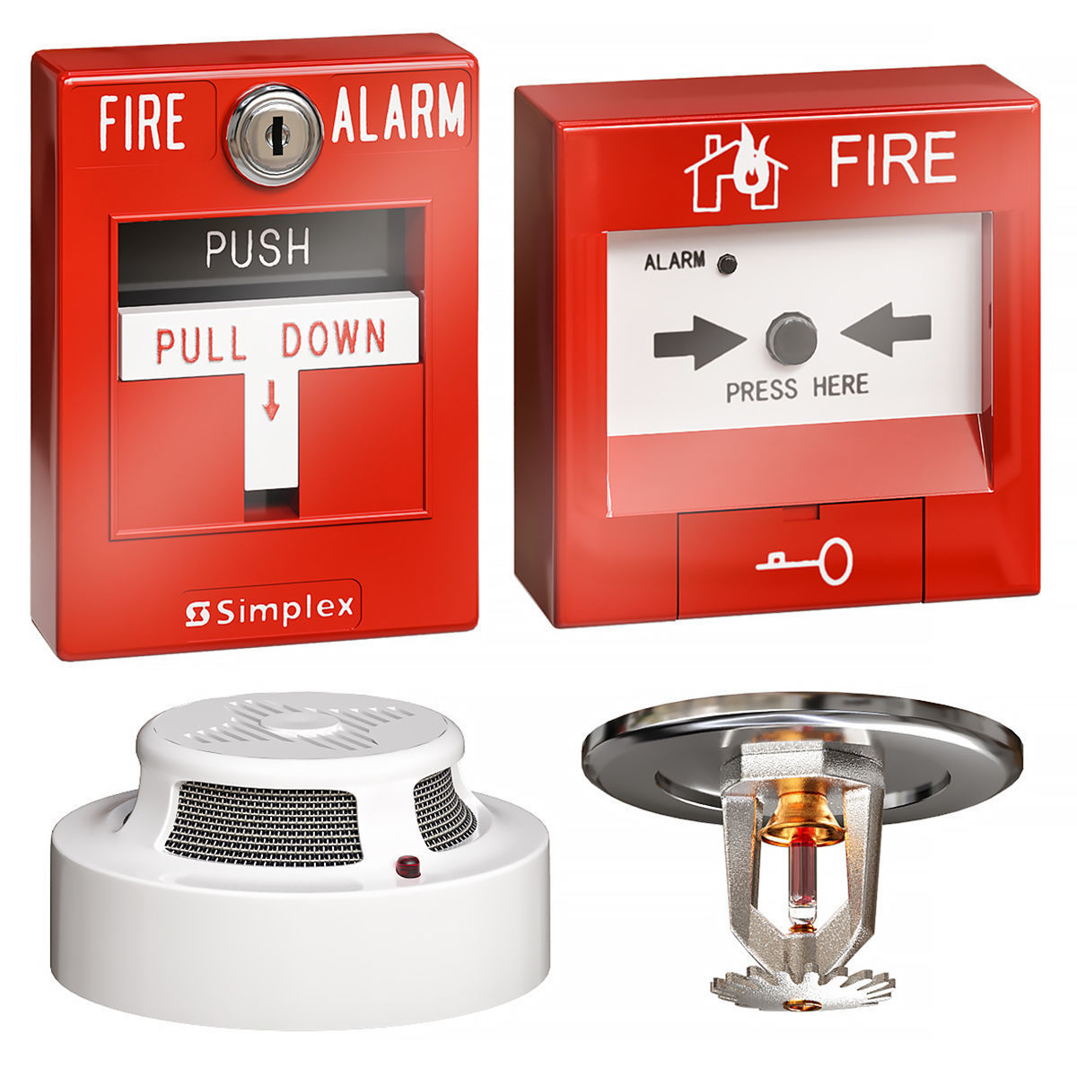fire fighting set 3D model | CGTrader