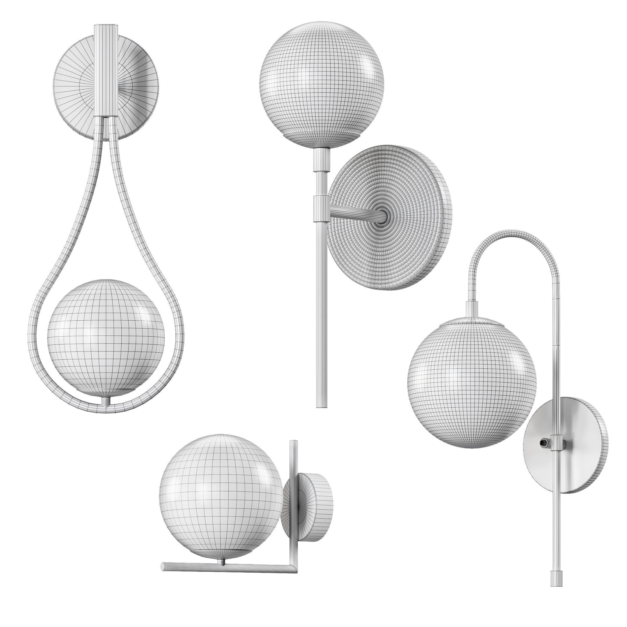 Drop Pearl Wall Sconce 3D model | CGTrader