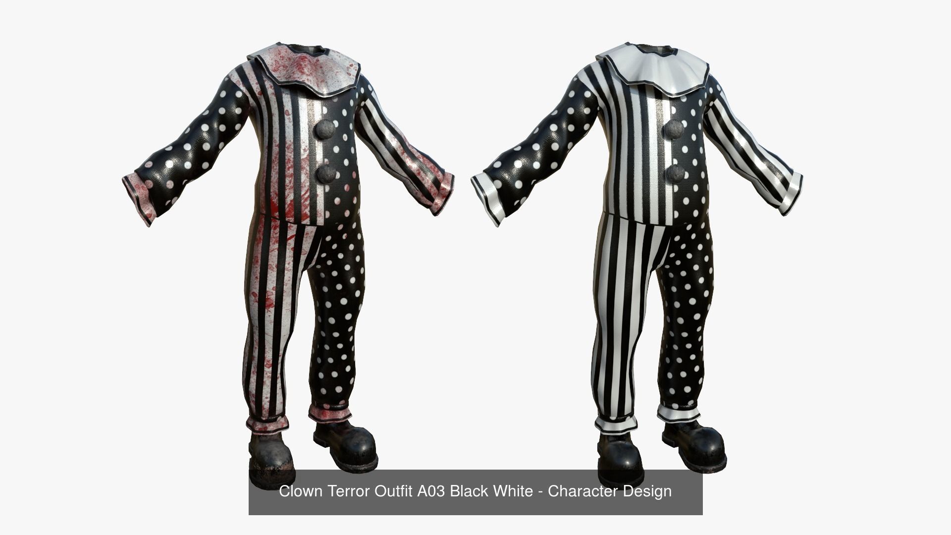 10 Clown Terror Outfits A Collection - Character Design VR / AR / low ...