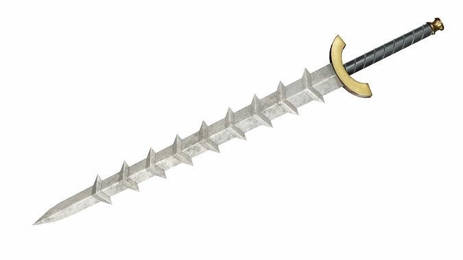 3D model Spiked sword VR / AR / low-poly | CGTrader
