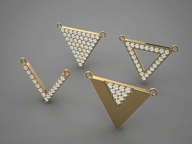 simple triangle pendant 3d print model 3D model 3D printable | CGTrader
