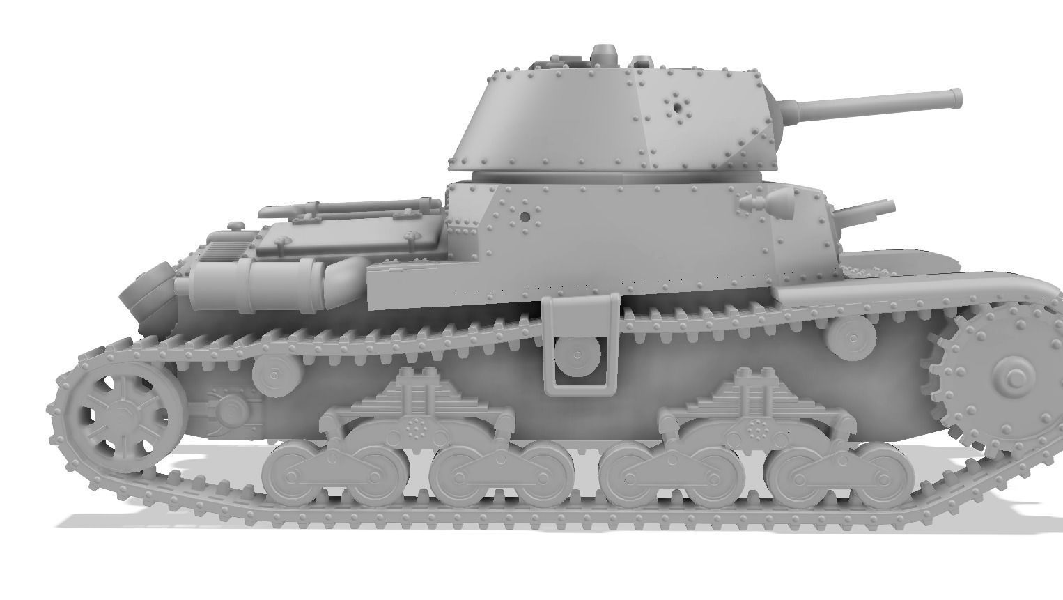 Fiat-Ansaldo M13-40 - 1-100 Scale 3D model 3D printable | CGTrader