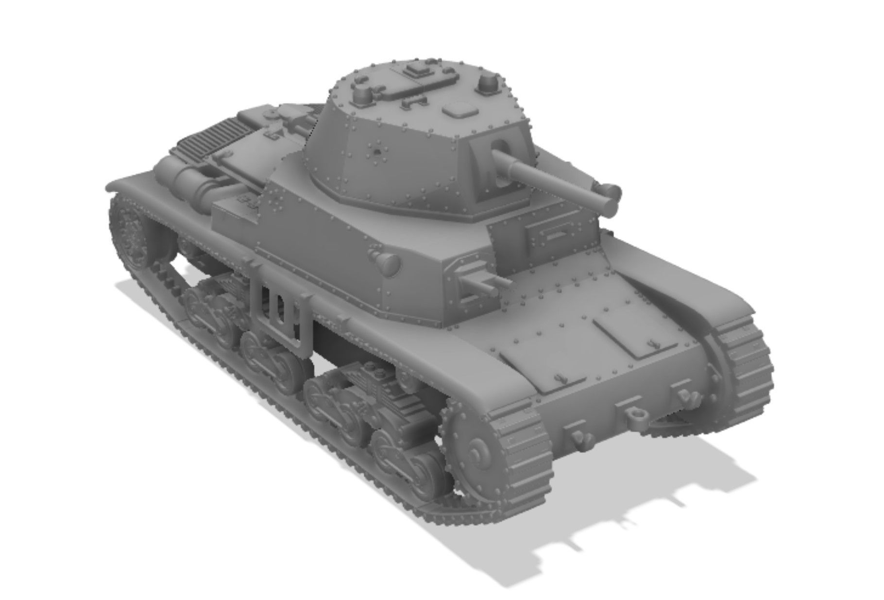 Fiat-Ansaldo M13-40 - 1-100 Scale 3D model 3D printable | CGTrader