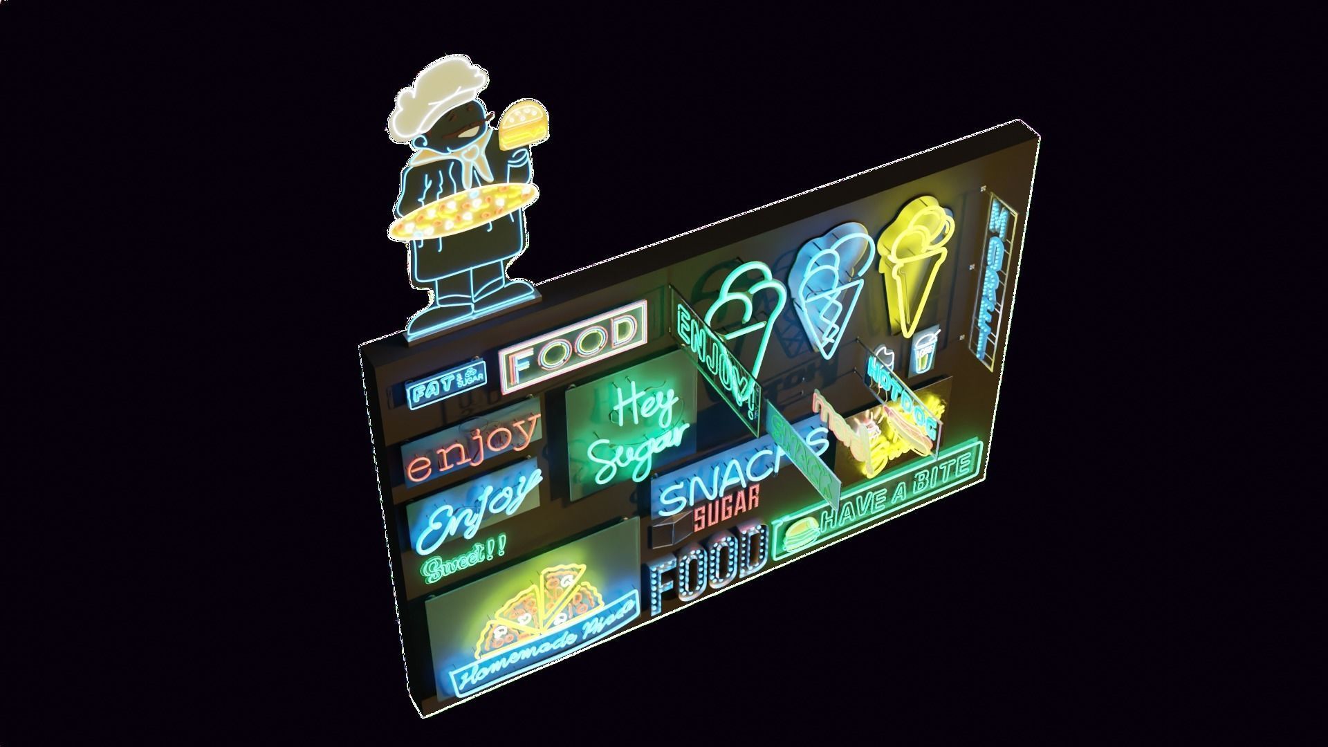 3D model Neon Assets Pack 24 Base Mesh Models VR / AR / low-poly | CGTrader