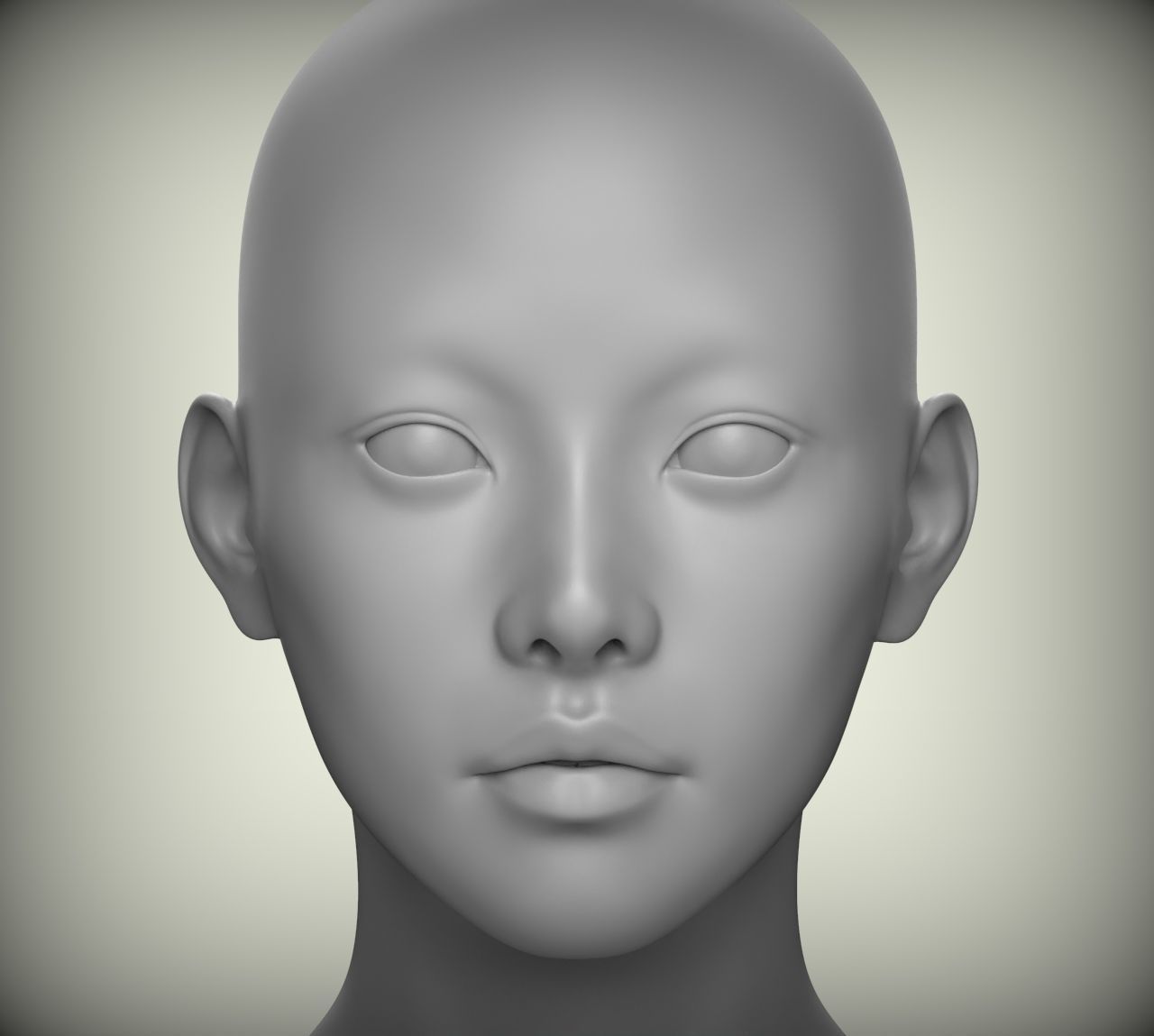 3d Model 5 3d Head Face Eyes Female Character Women Art Portrait Doll 3d Vr Ar Low Poly 