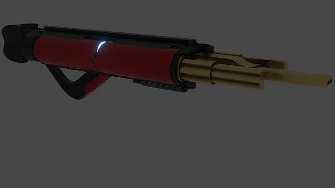 3D model Energy Sci-Fi Heavy Machine Gun VR / AR / low-poly | CGTrader