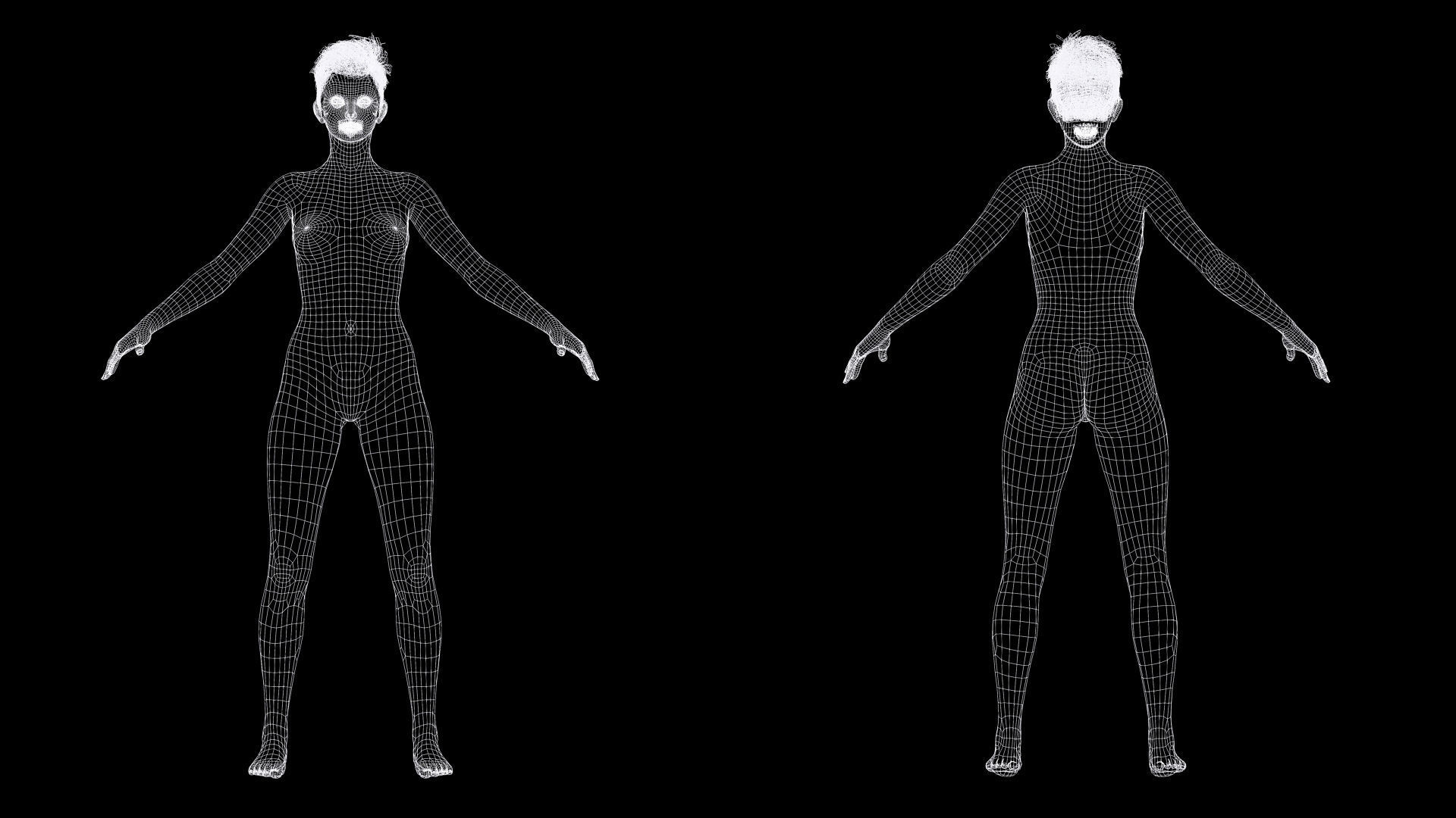 3D model Pixie Casual Girl - Model with Full Rig and Facial Controls VR ...