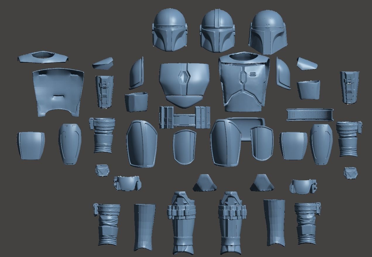 Mandalorian Armor Kit OneSix OneSixth 12inch Star Wars 3D model 3D ...