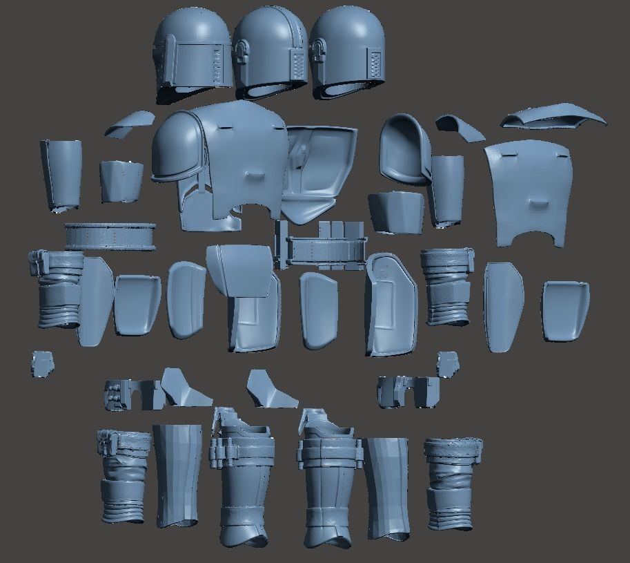 Mandalorian Armor Kit OneSix OneSixth 12inch Star Wars 3D model 3D ...