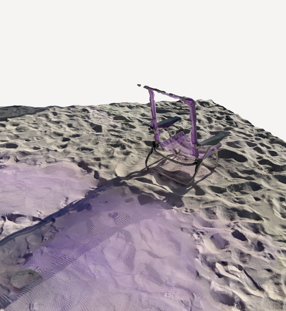 Destroyed chair on the beach 3D model 3D printable | CGTrader