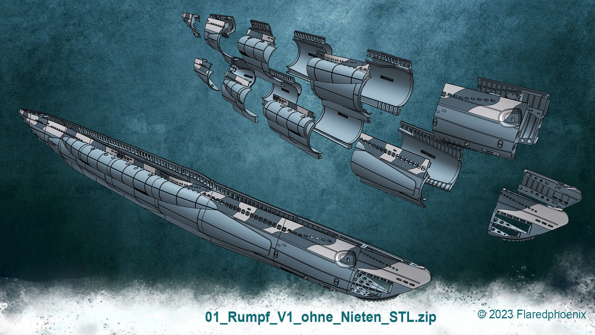 U-Boot TYP VII C 3D model 3D printable | CGTrader