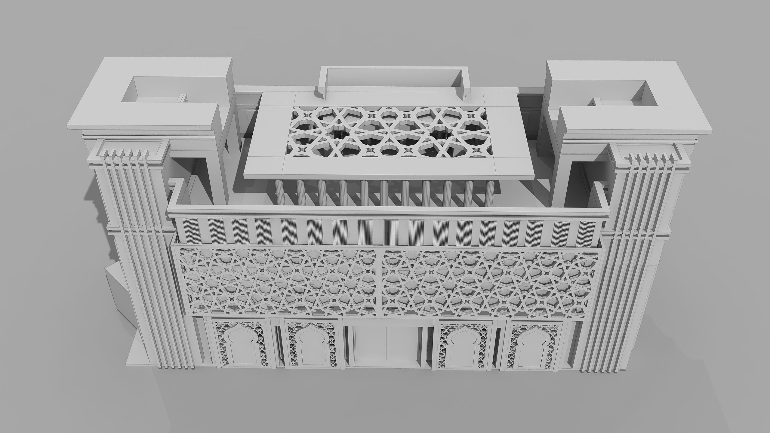 0167 - Islamic Facade Building 3D model | CGTrader