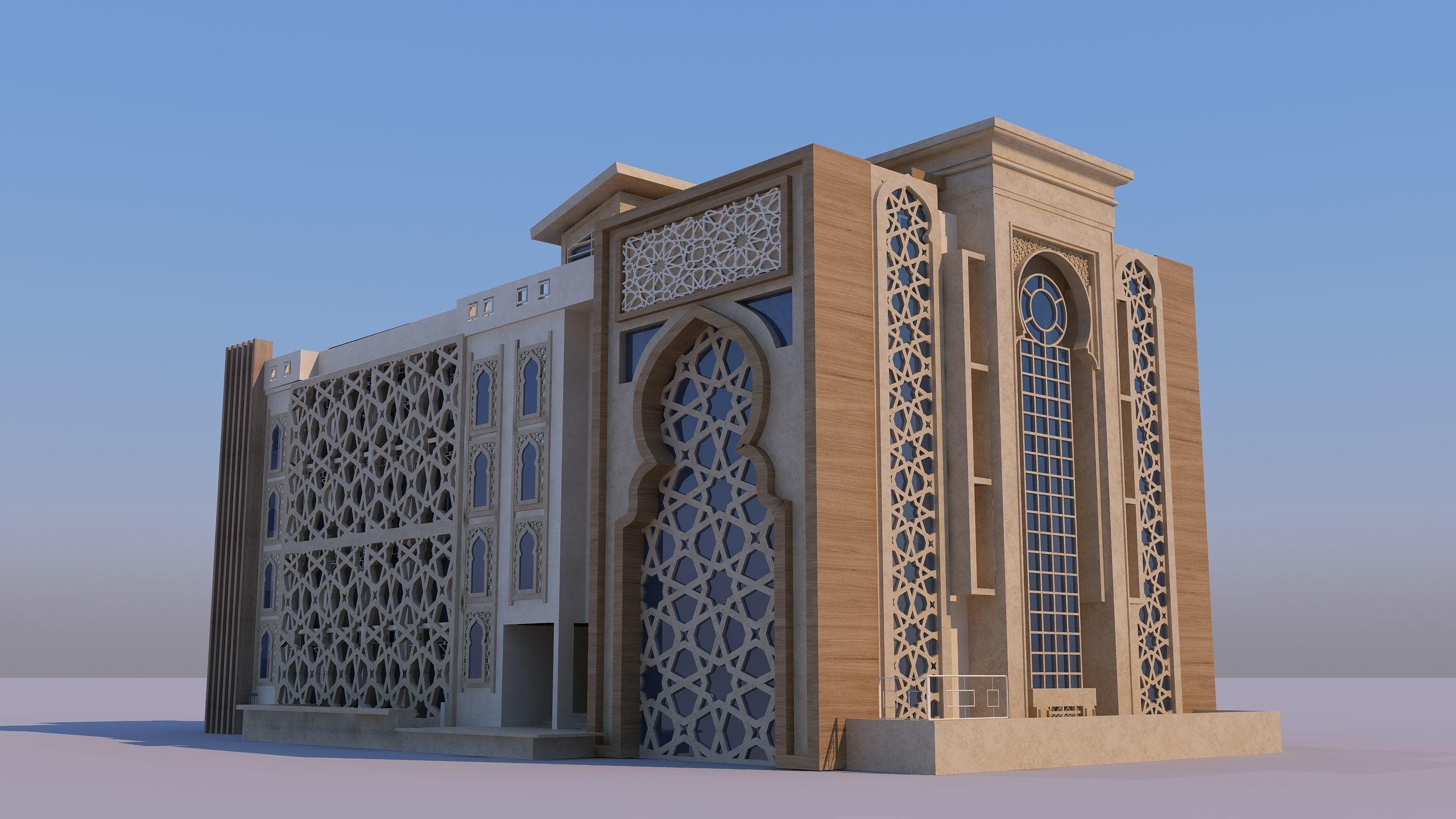 0168 - Islamic Facade Building 3D model | CGTrader