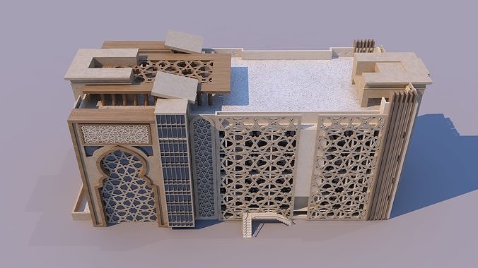 0168 - Islamic Facade Building 3D model | CGTrader