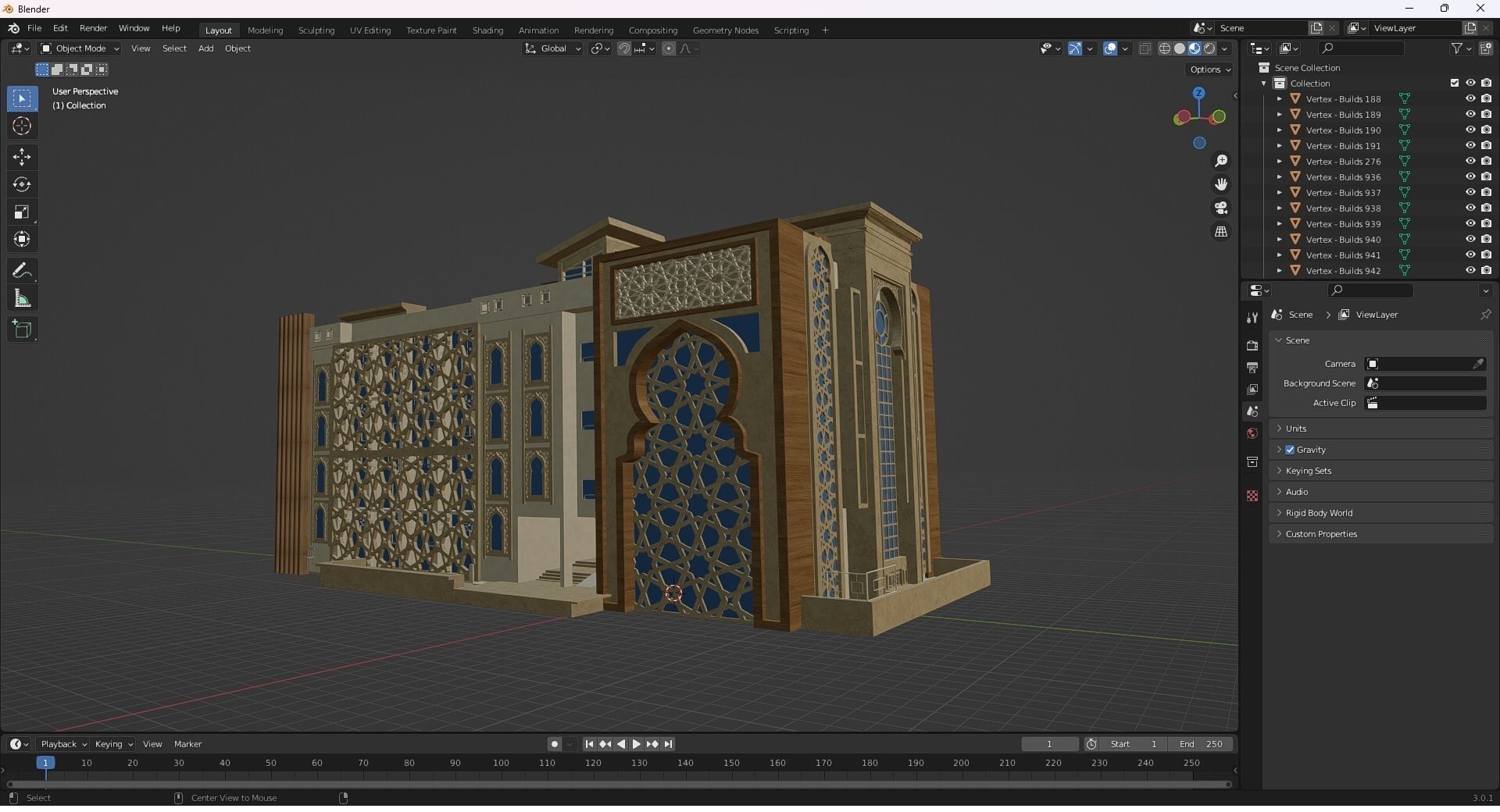 0168 - Islamic Facade Building 3D model | CGTrader