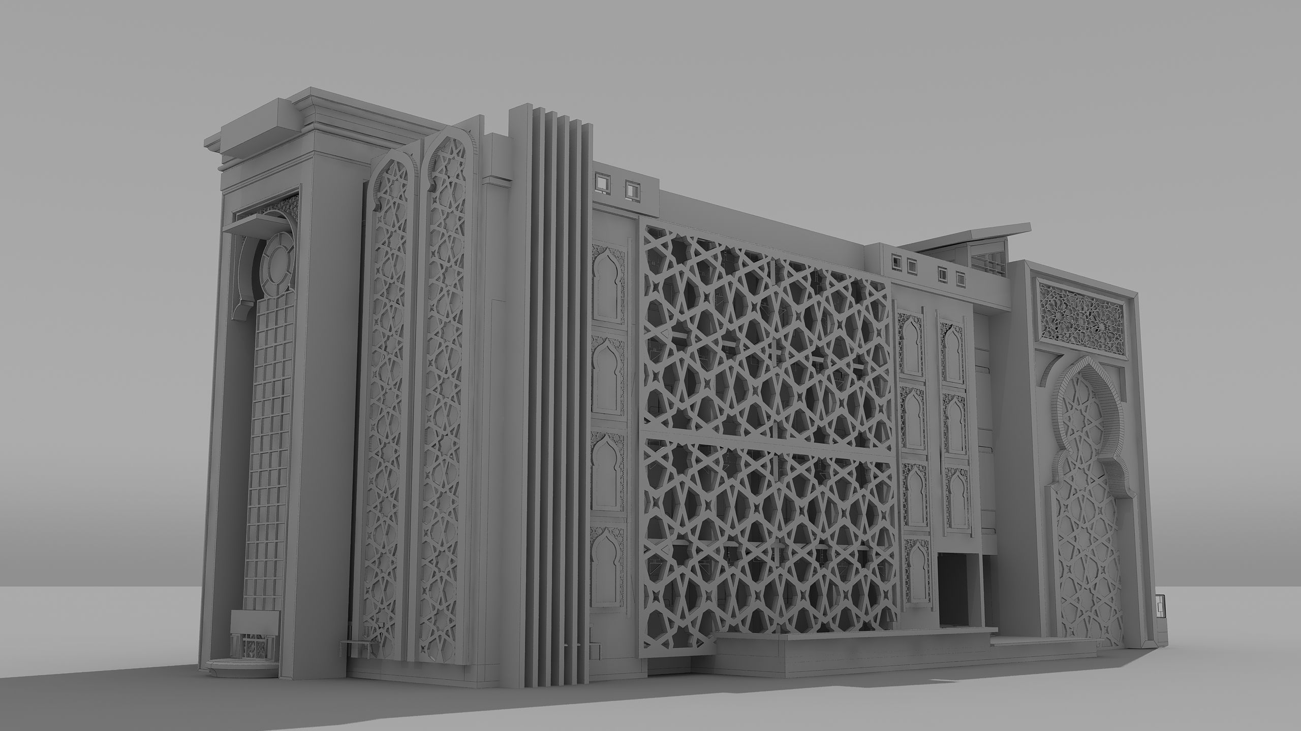 0168 - Islamic Facade Building 3D model | CGTrader